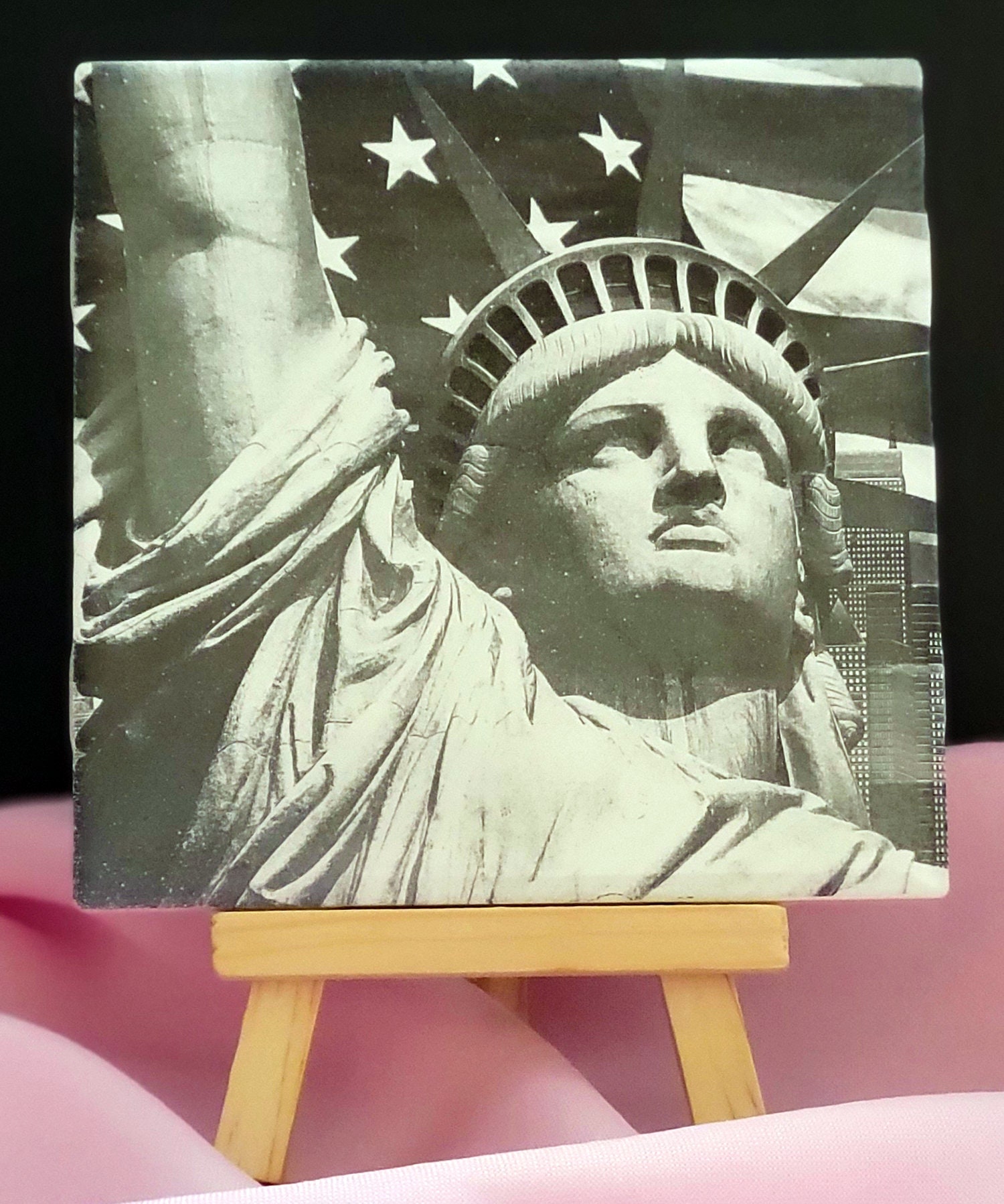 Laser Engraved Photo on White Tile. Custom Laser Engraved Ceramic Tile ...