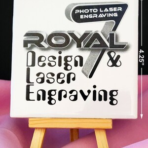 Laser Engraved Photo on White Tile. Custom Laser Engraved Ceramic Tile ...