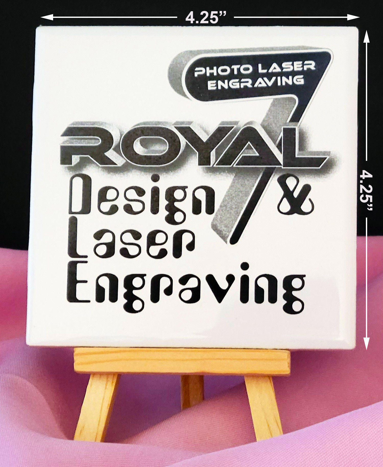 Laser Engraved Photo on White Tile. Custom Laser Engraved Ceramic Tile ...