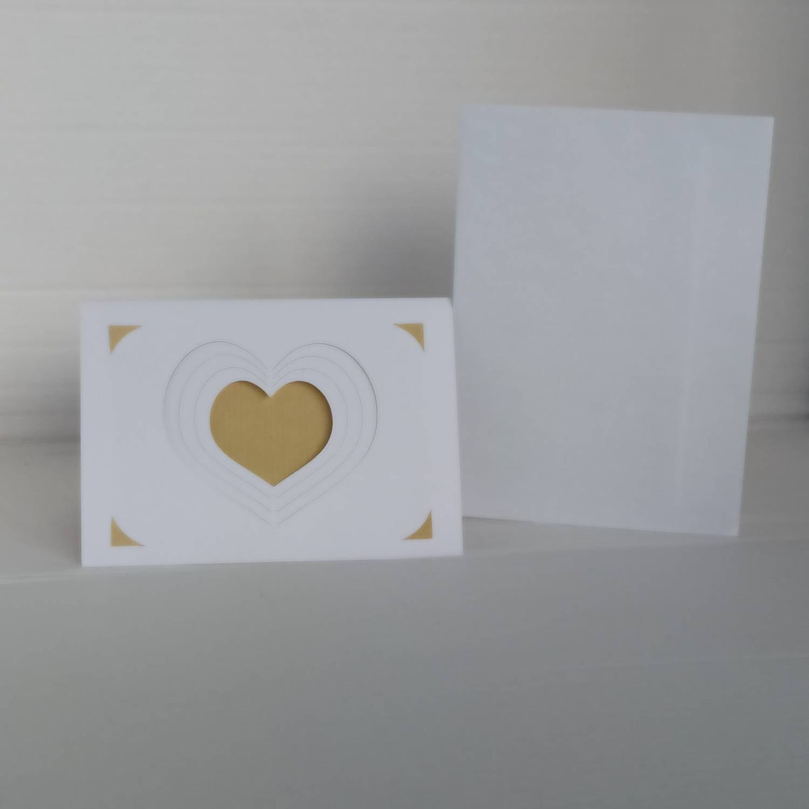 3D Folding Card in Landscape Format With Insert Card and Envelope ...