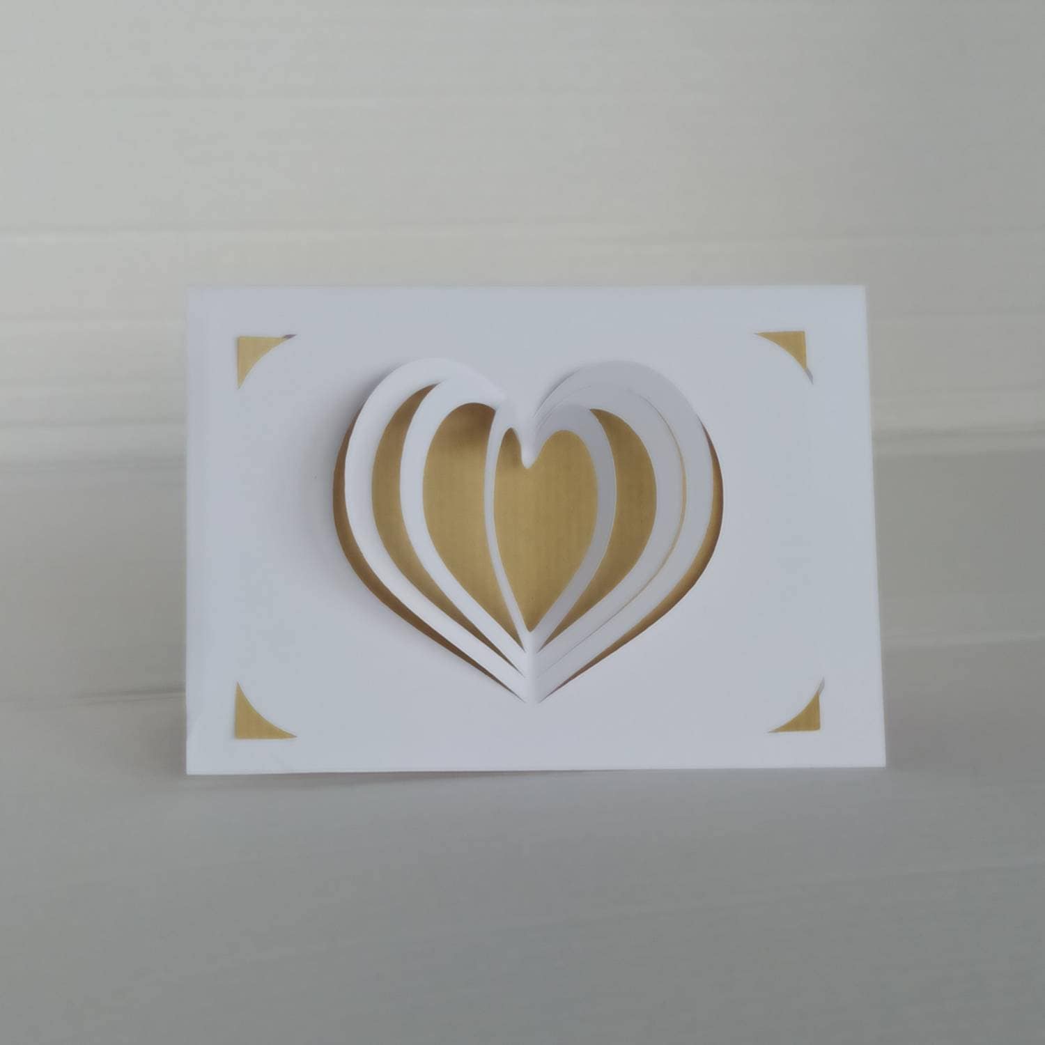 3D Folding Card in Landscape Format With Insert Card and Envelope ...