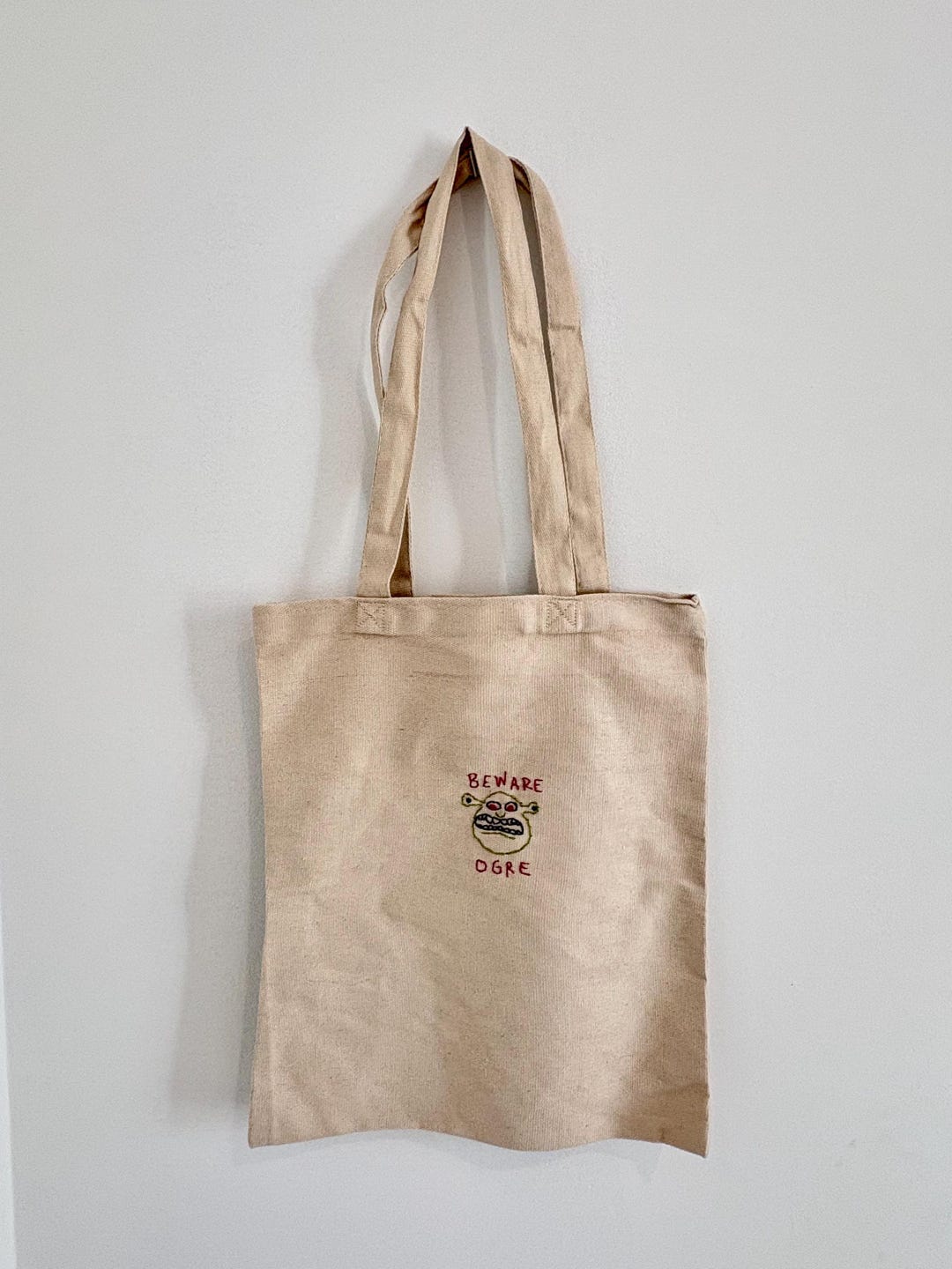 Shrek Inspired Embroidered Tote Bag - Etsy