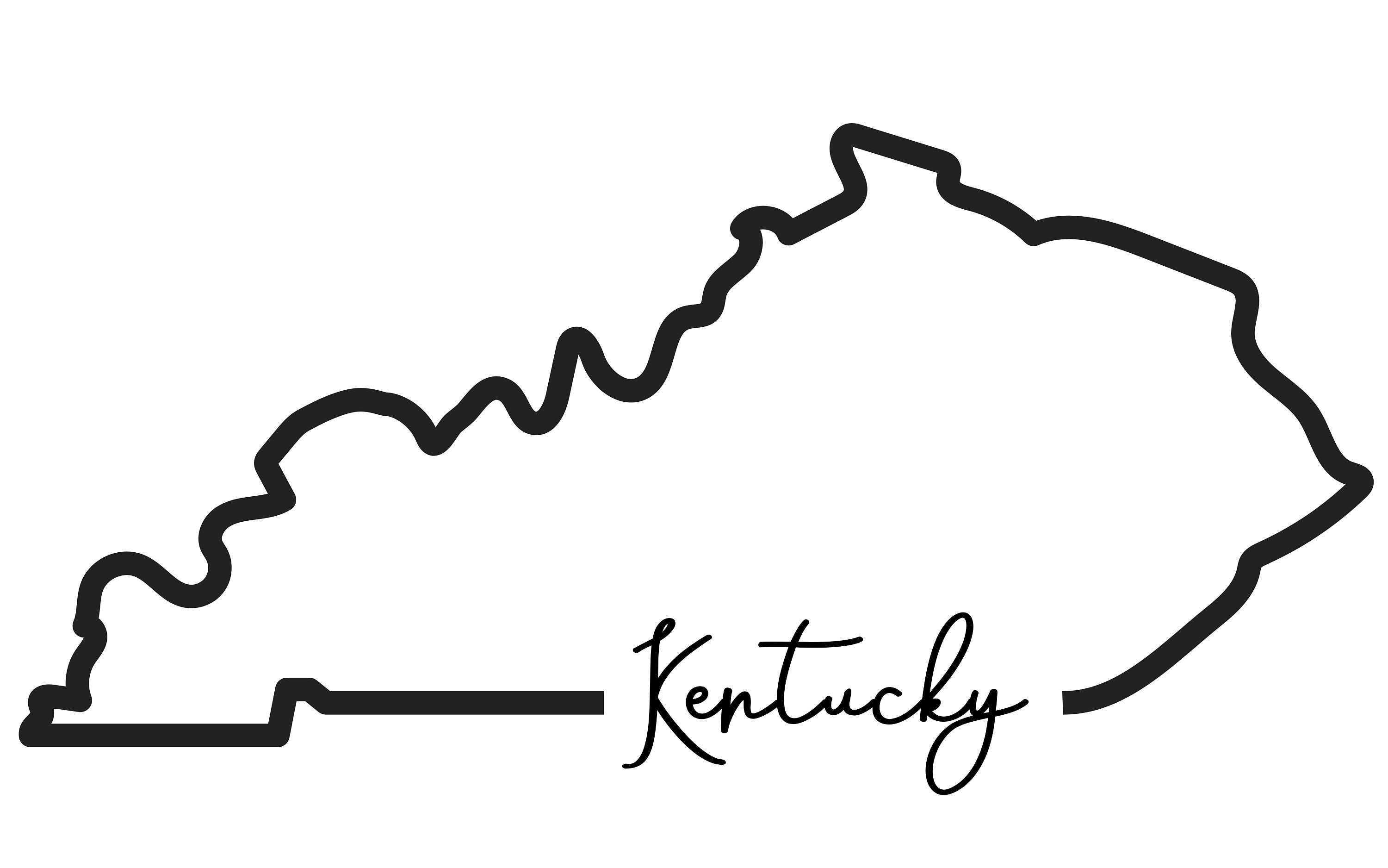 Kentucky State Outline Svg Dxf for Vinyl Laser Cnc - Etsy