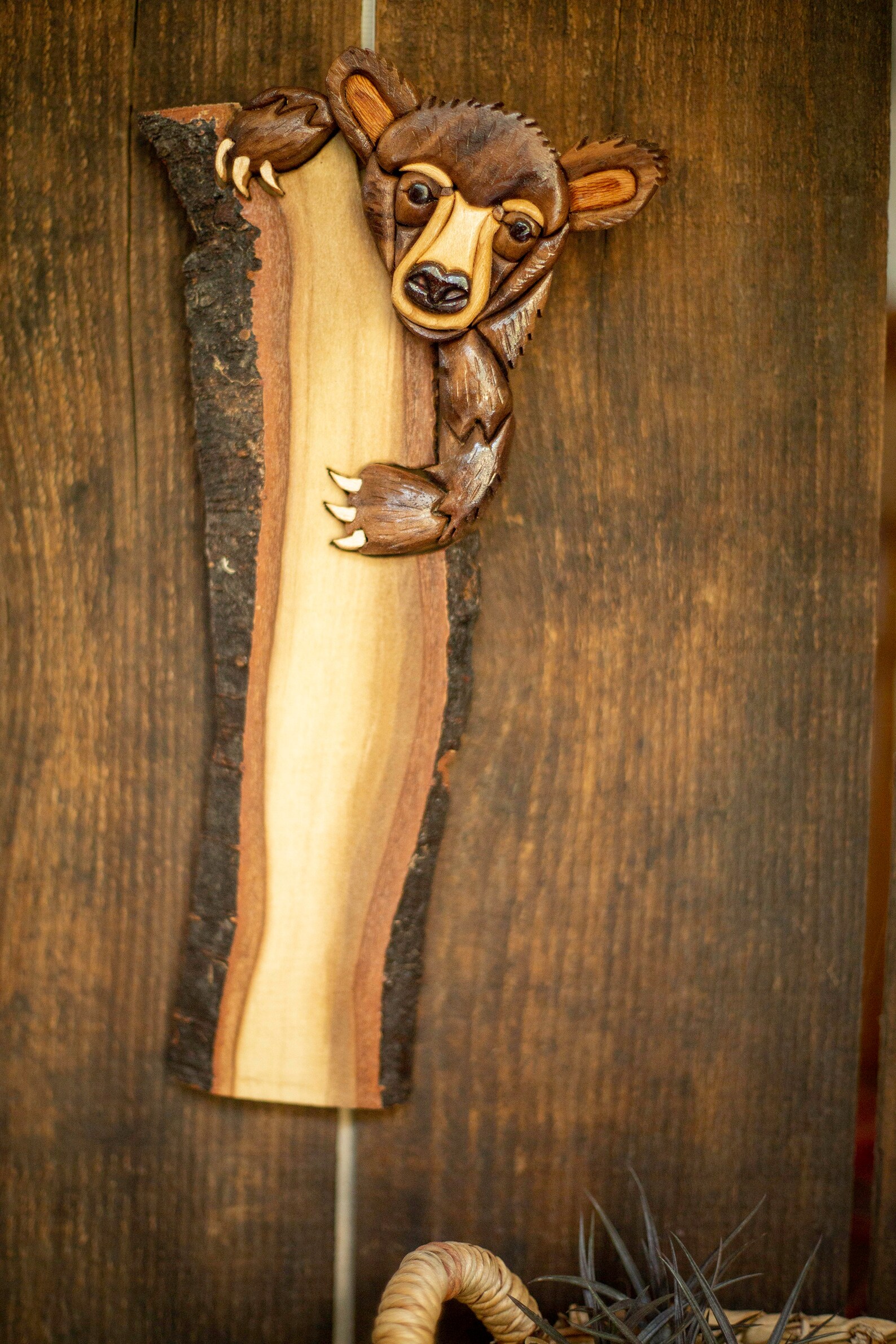 Wooden Wall Art, Wonderful Handmade Gift, Bear Wall Decor, Wood ...