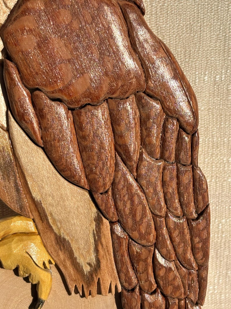 Handmade Owl Intarsia Wood Wall Art: Unique Wooden Decor - Etsy
