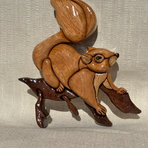 Wood Wall Art, Wooden Decor, Intarsia Squirrel, One of a Kind Gift! - Etsy