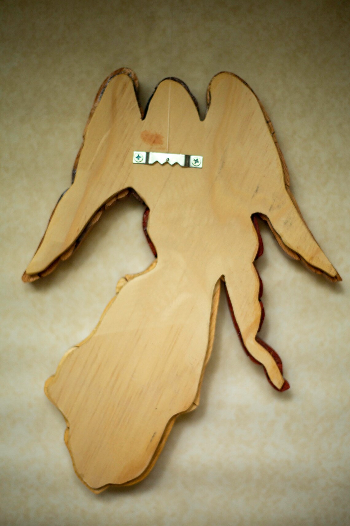 Wooden Wall Art, Handmade Gift, Angel Intarsia. Beautiful Angel Wall ...