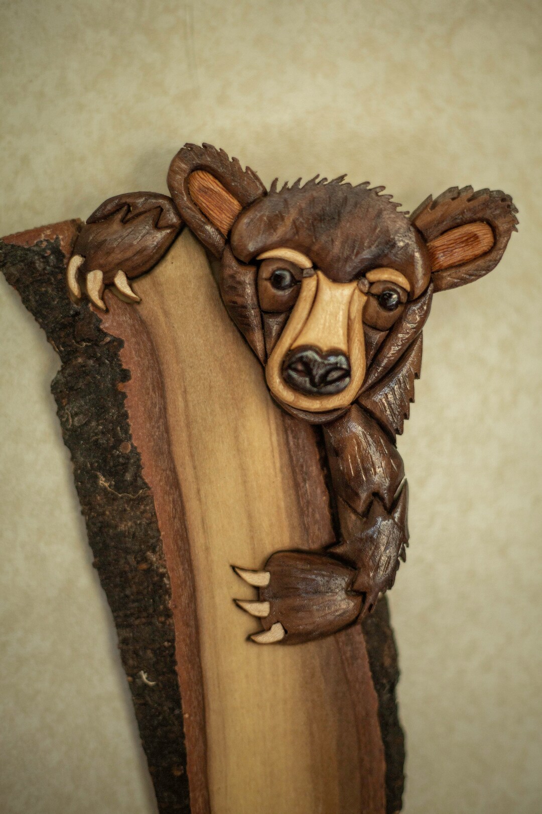 Wooden Wall Art, Wonderful Handmade Gift, Bear Wall Decor, Wood ...