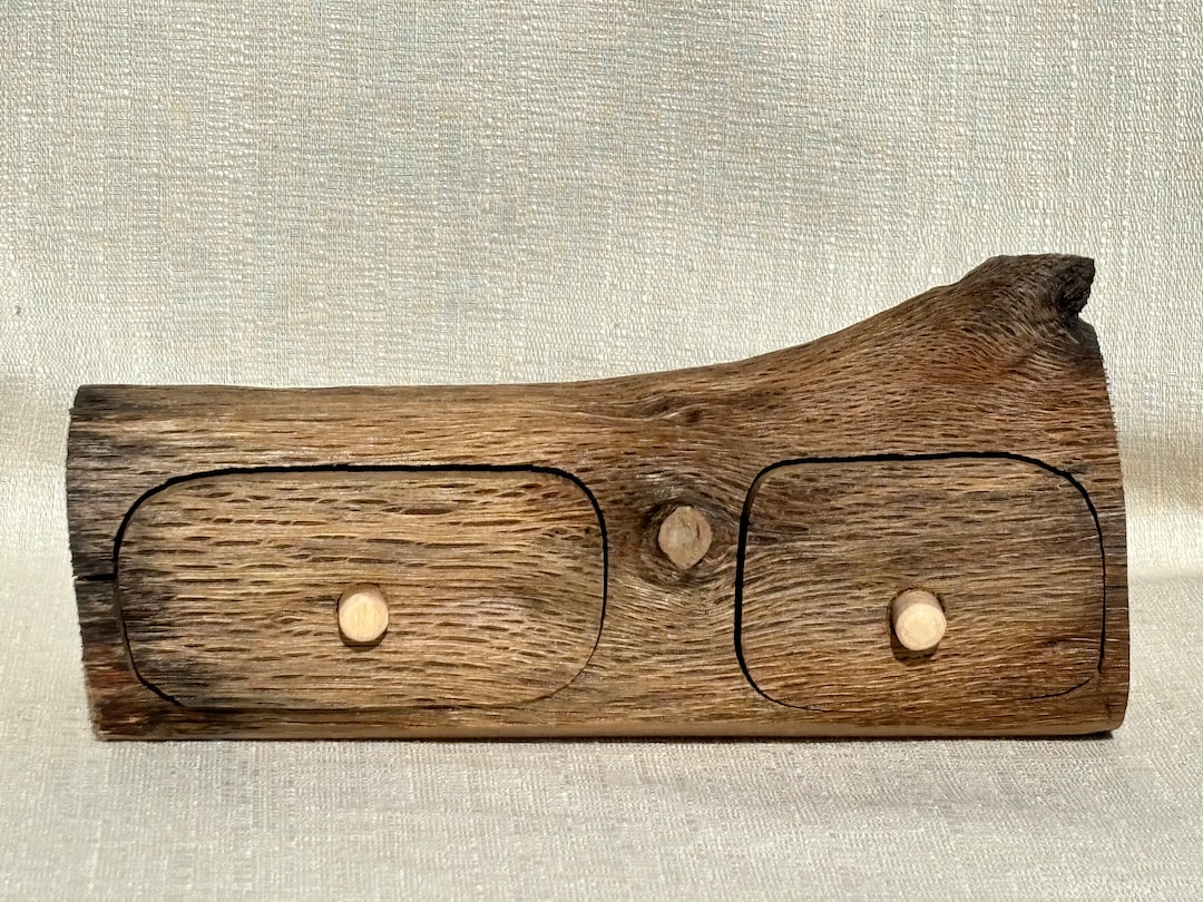 Wooden Jewelry Box, Rustic Oak Log, Bandsaw Box, Wood Box for Jewelry ...