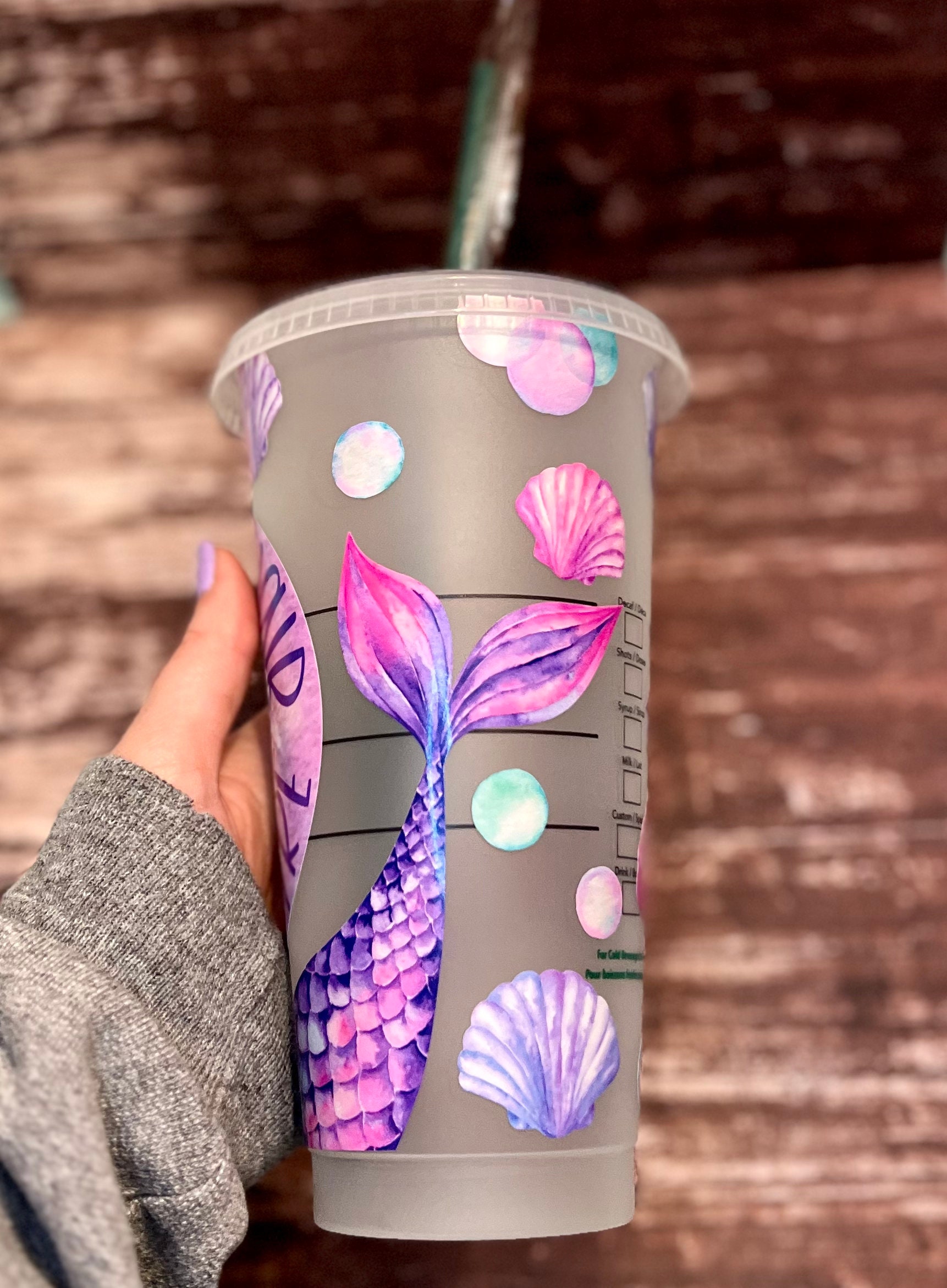 Mermaid Cold Cup Tumbler - Cold Cup - Reusable Tumbler - Water/iced ...