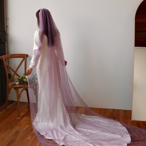 Grace - Pearl Bridal Veils, Lavender Wedding, White Wedding,unique ...