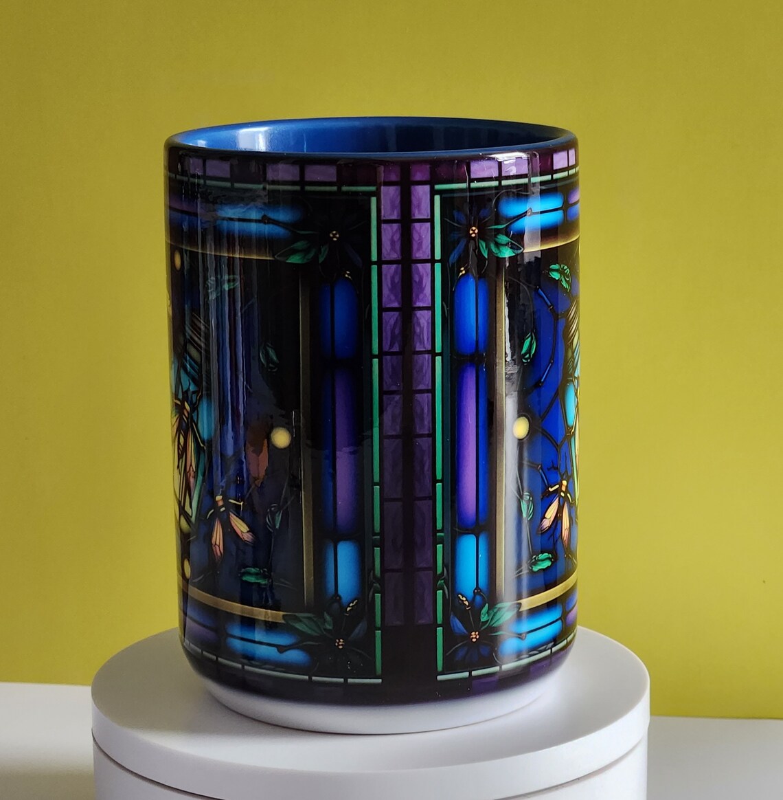 Firefly/lightning Bug Mug - Stained Glass Design - Etsy