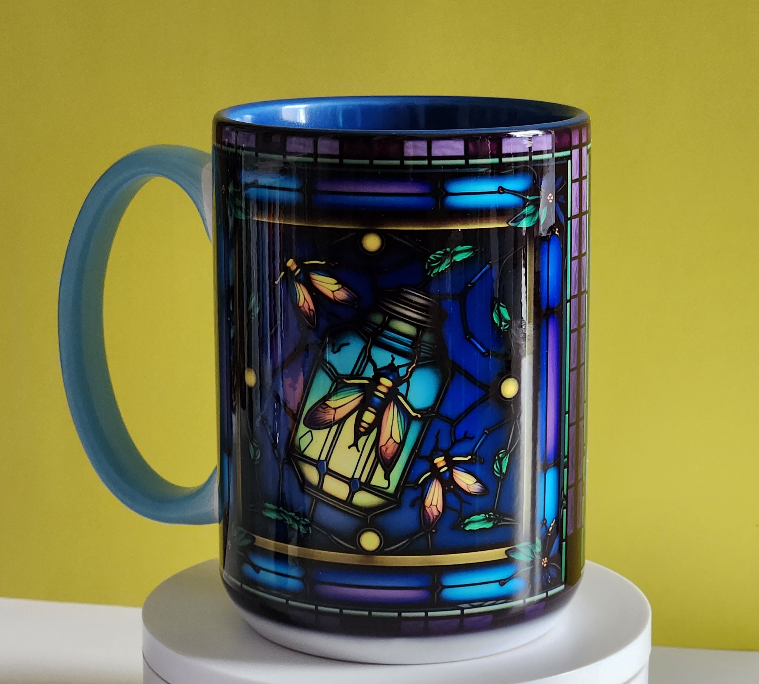 Firefly/lightning Bug Mug - Stained Glass Design - Etsy