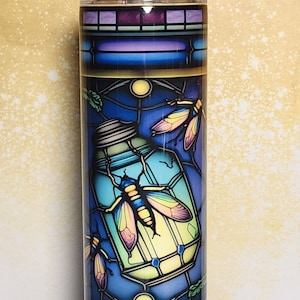 Firefly/lightning Bug Stained Glass Design Tumbler - Etsy