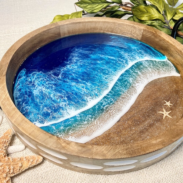 Acrylic Resin Art Tray Ocean - Etsy