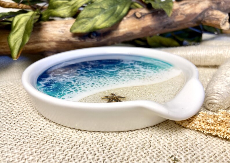 Coastal Spoon Rest: Ocean Kitchen Decor - Etsy