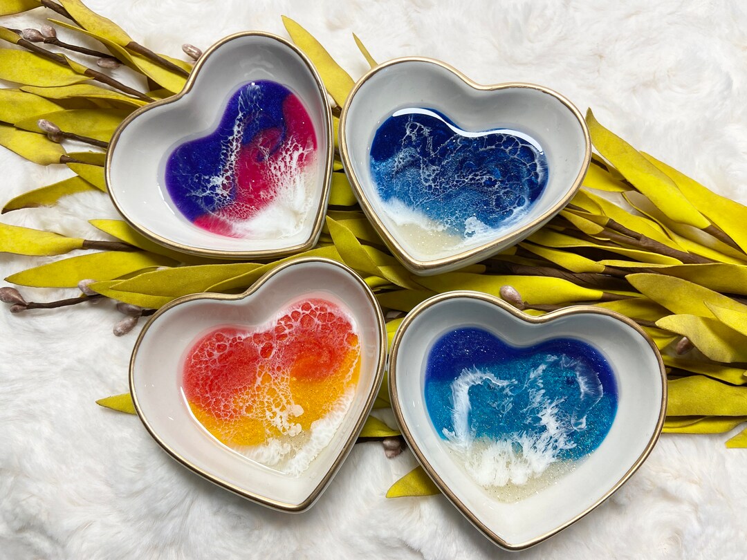 Ocean Ring Dish | Heart Ring Dish | Engagement Ring Dish - Etsy