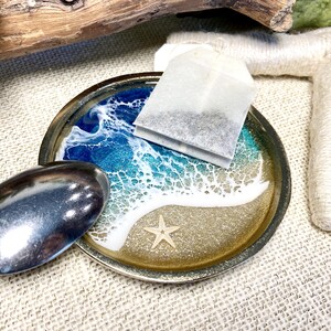 Gold Toned Metal Spoon Rest, Ocean Beach Coastal Ladle Utensil, Beach ...