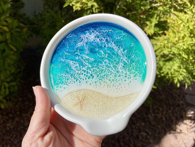 Coastal Spoon Rest: Ocean Kitchen Decor - Etsy