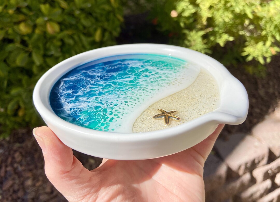 Coastal Spoon Rest: Ocean Kitchen Decor - Etsy
