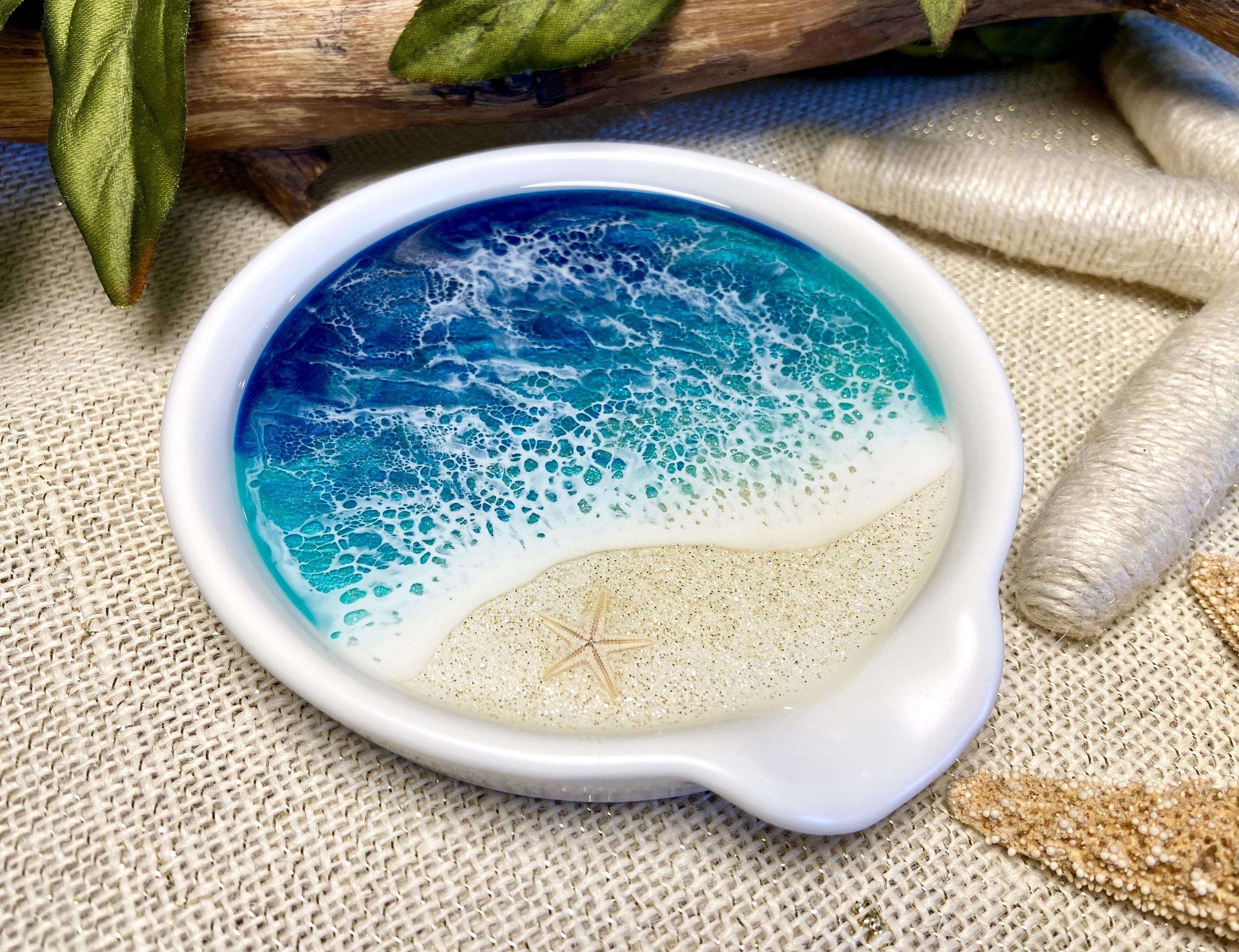 Coastal Spoon Rest: Ocean Kitchen Decor - Etsy