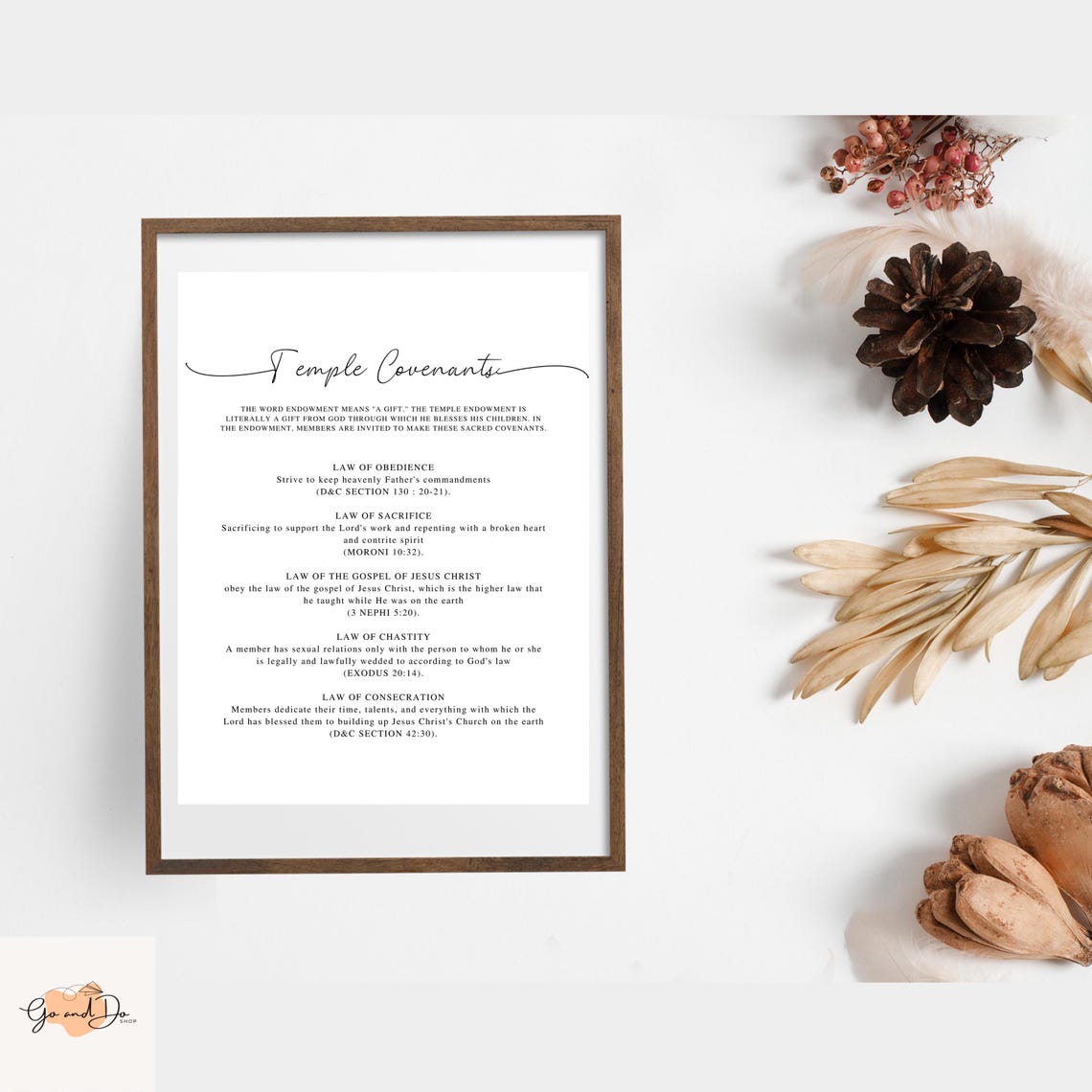 Temple Covenants LDS Poster Print - Etsy