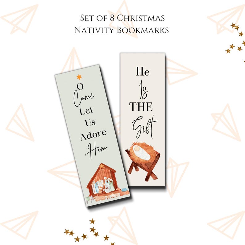 LDS Nativity Bookmarks: Christmas Scripture, Set of 8 (digital Download ...
