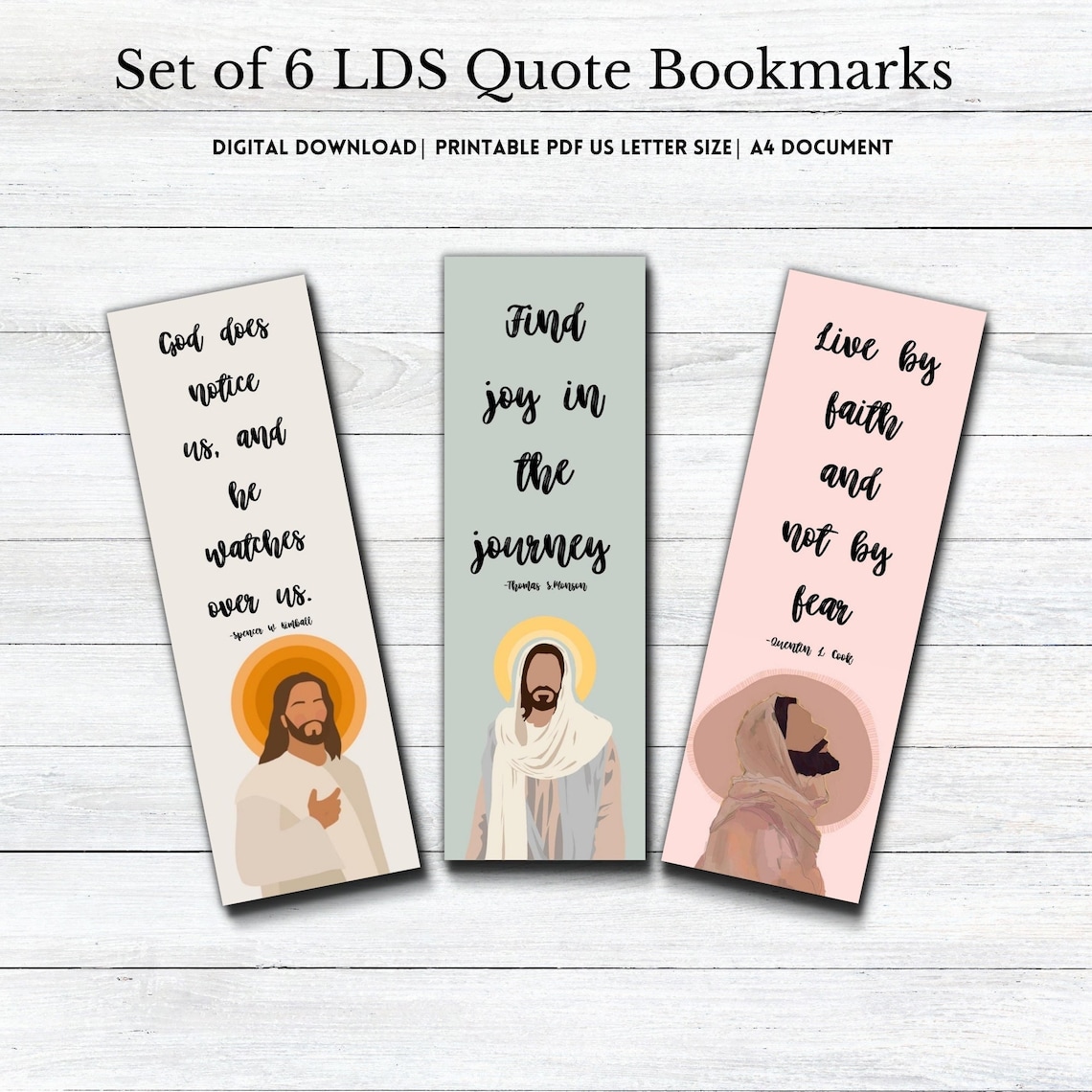LDS Inspirational Quote Bookmarks - Etsy