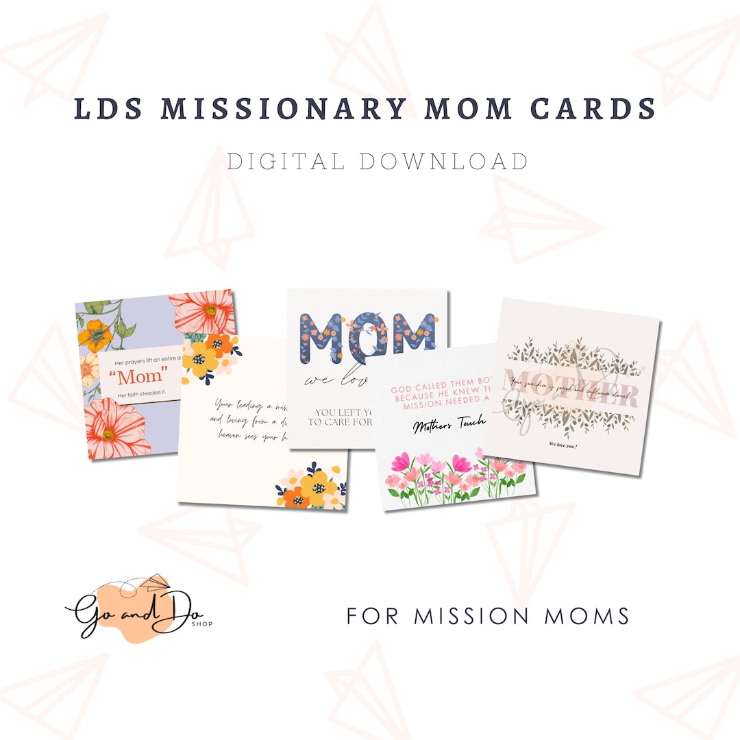 LDS Missionary Mom Cards: Printable Encouragement Notes (PDF) - Etsy