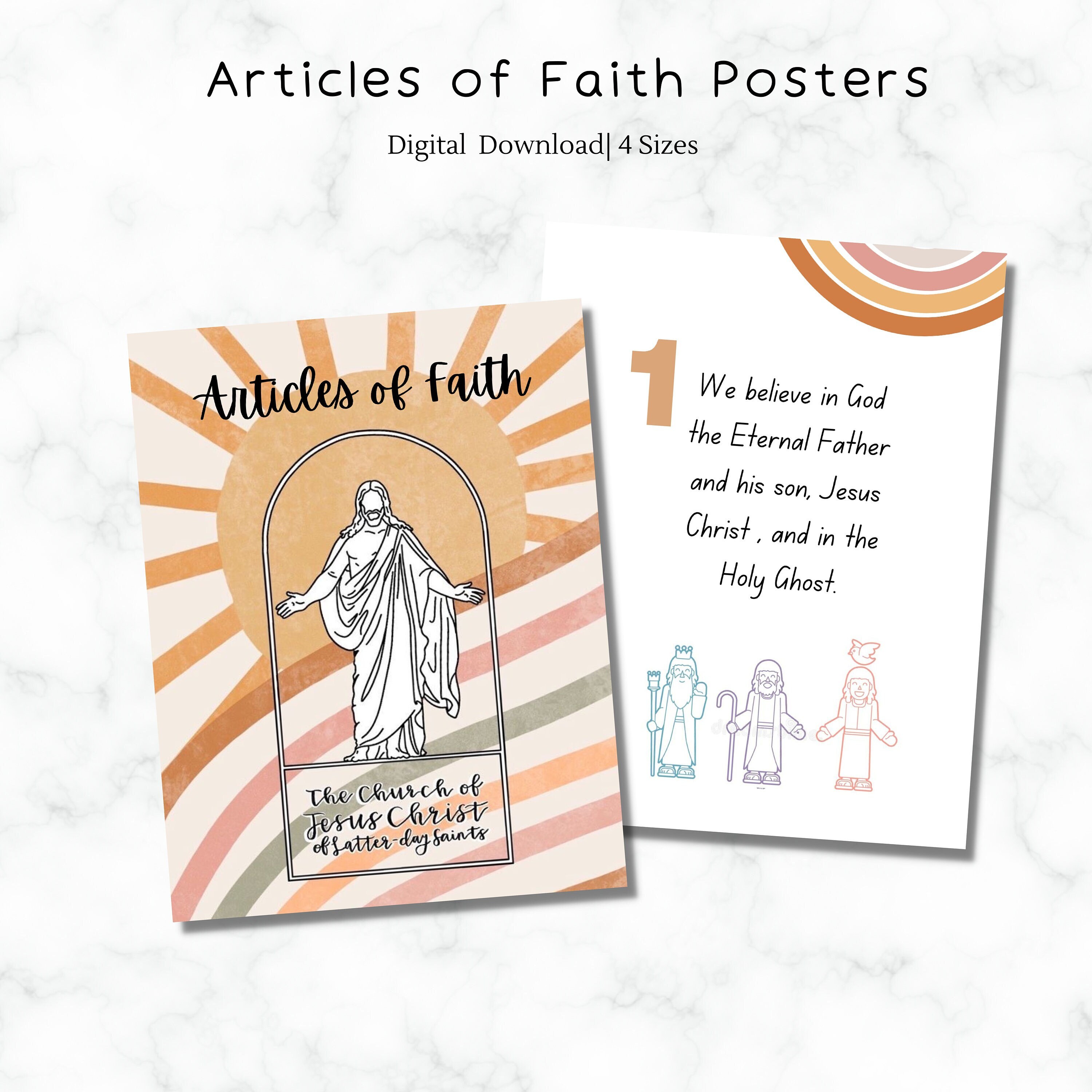 Articles of Faith Posters Lds Ministering Posters Lds Primary Articles ...