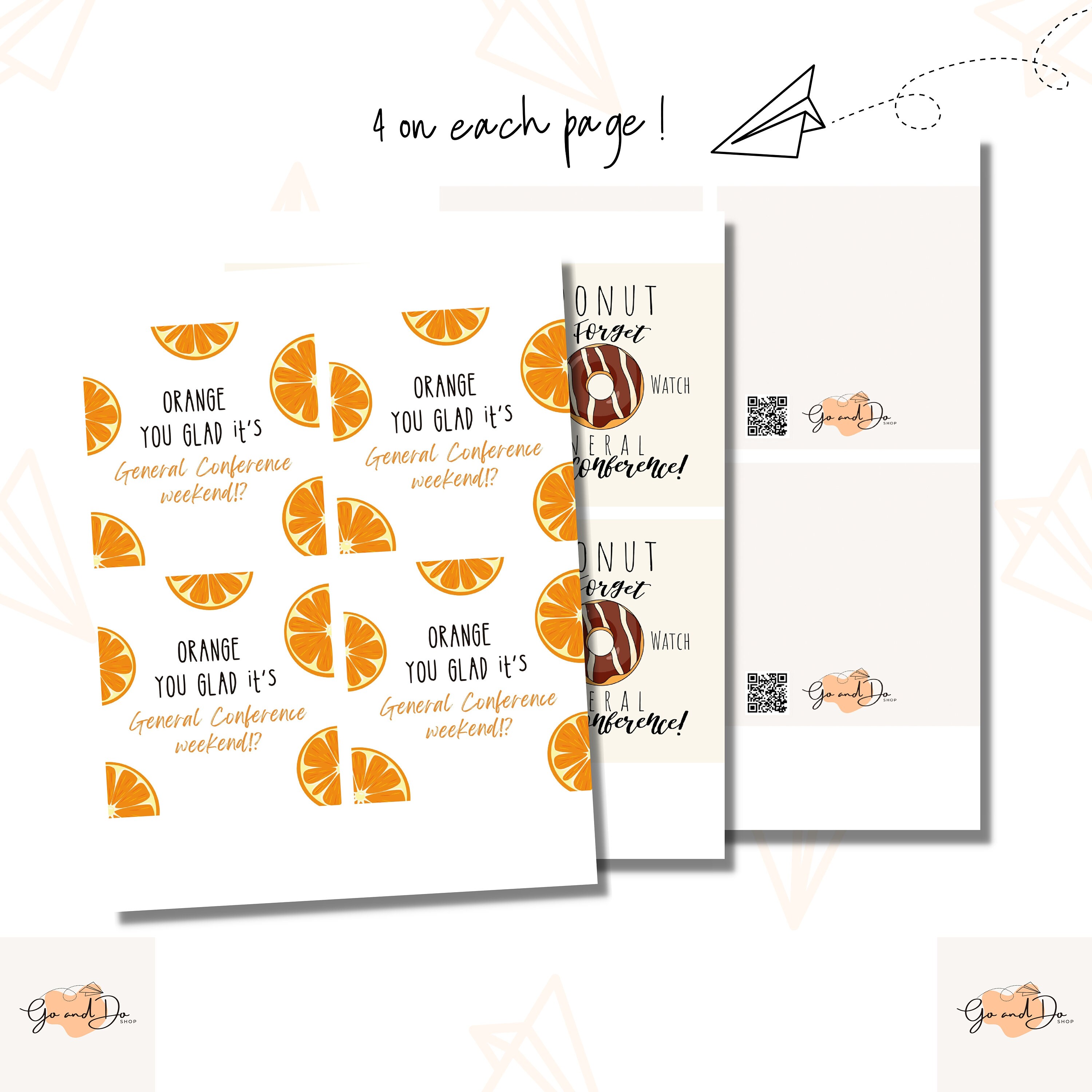 General Conference Gift Tags: LDS Ministering Printables (digital ...