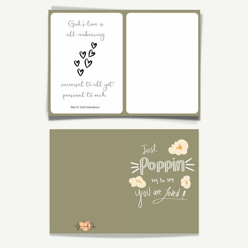 Lds Greeting Card | Lds Printable Card | Ministering Quote Idea | Lds ...