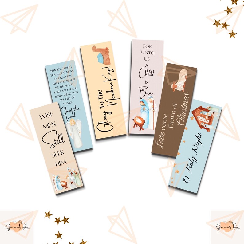 LDS Nativity Bookmarks: Christmas Scripture, Set of 8 (digital Download ...