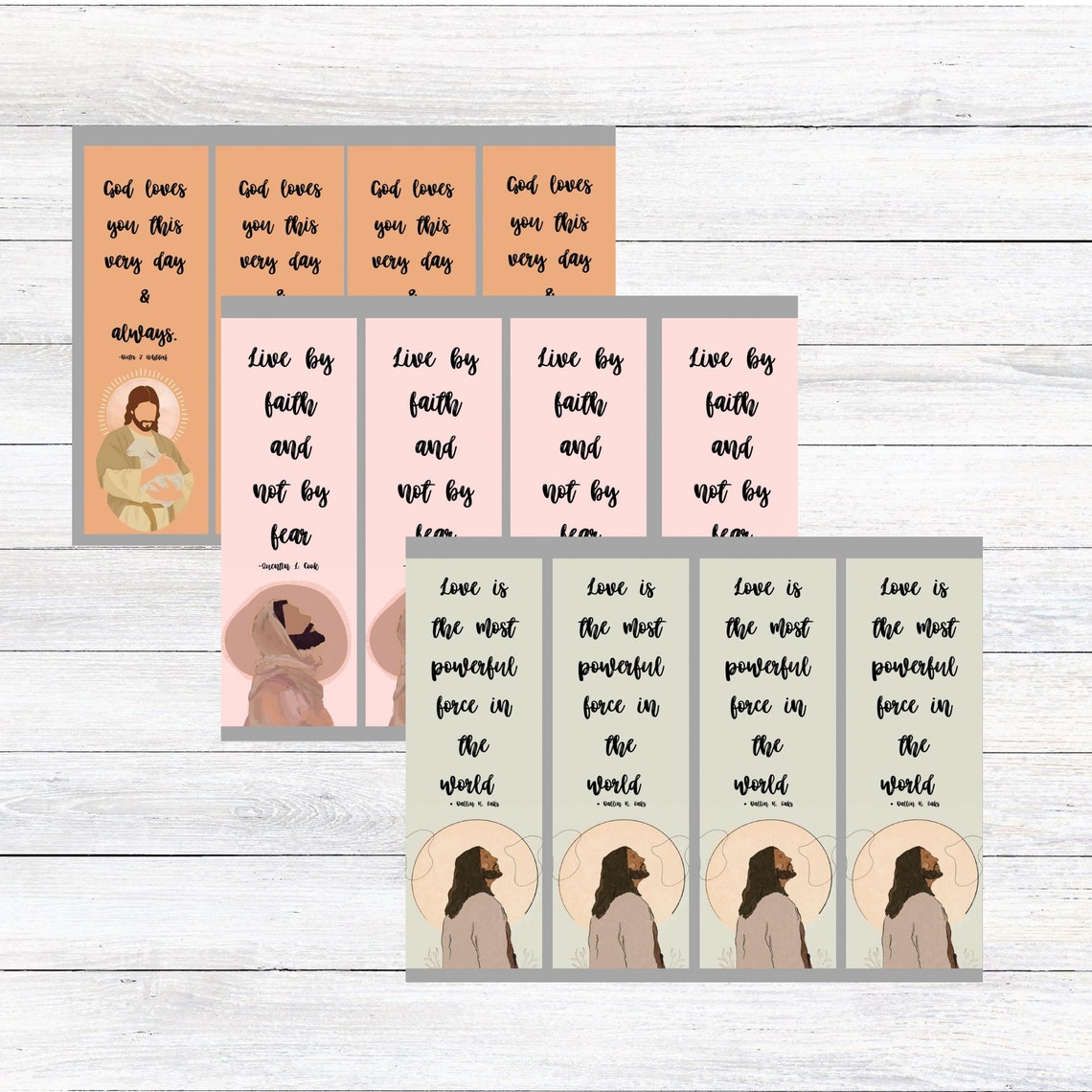 LDS Inspirational Quote Bookmarks - Etsy