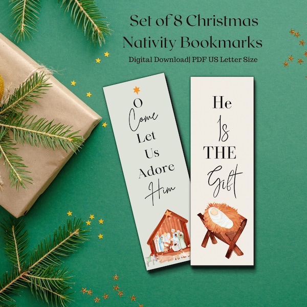 Nativity Bookmark - Etsy