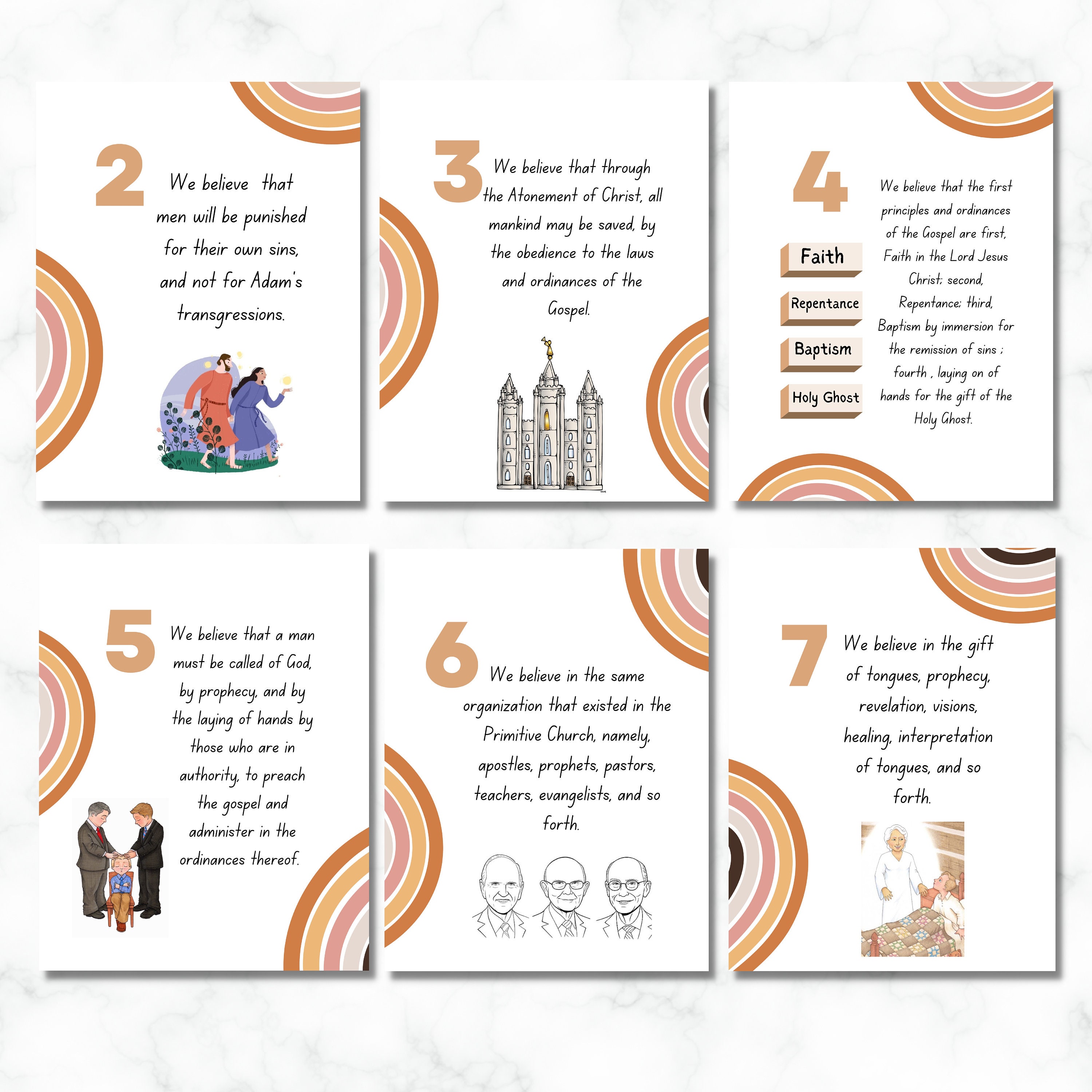 Articles of Faith Posters Lds Ministering Posters Lds Primary Articles ...