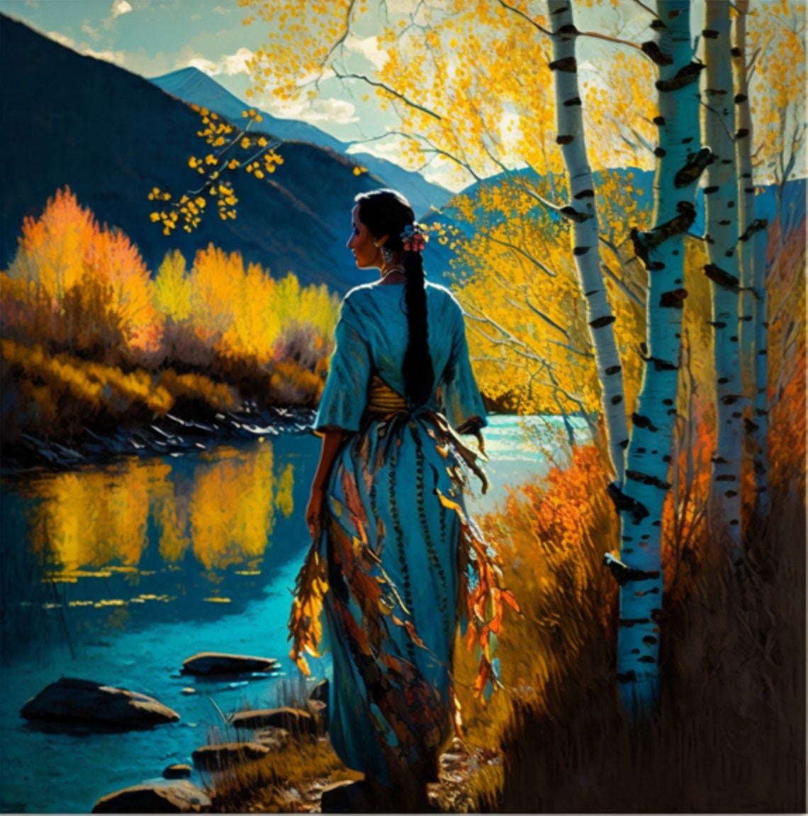 Native American Indian,instant Digital Download,original Ai,autumn ...