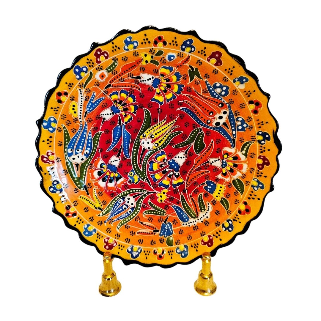 Handmade Turkish Plate Hand Painted Ceramic Colorful Home Decorative ...