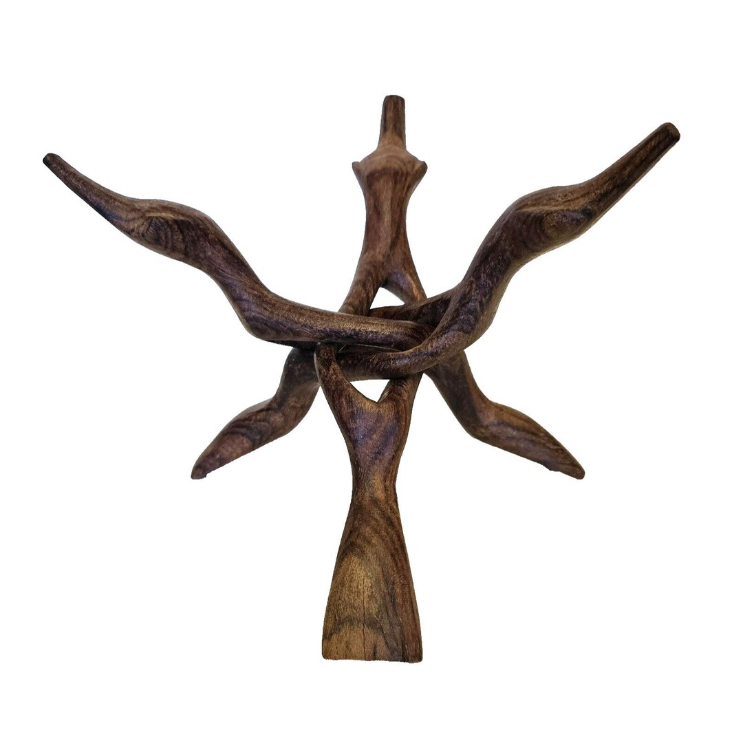 Old Handmade Interlocking Carved Wood Unique Folding Stand Alligator - Etsy