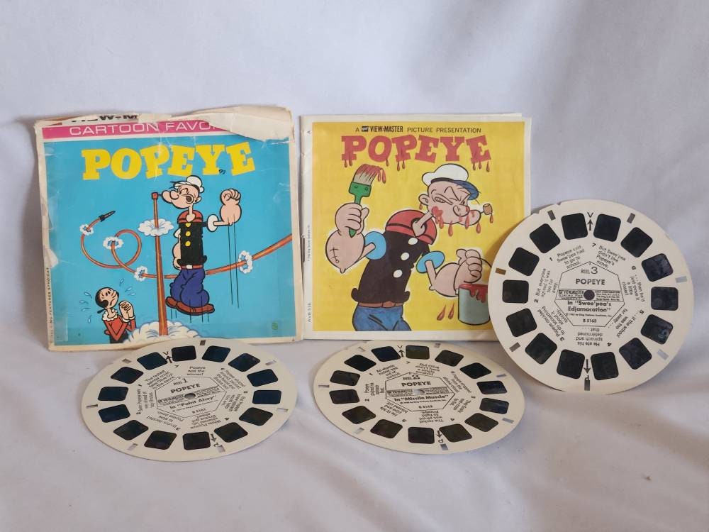 Popeye View Master Reels, Vintage Popeye, View Finder Reels, Vintage ...