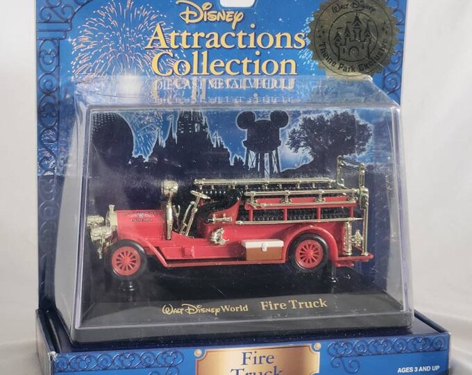 Vintage 1990 Disney Fire Truck Die Cast Vehicle, Disney Attractions ...