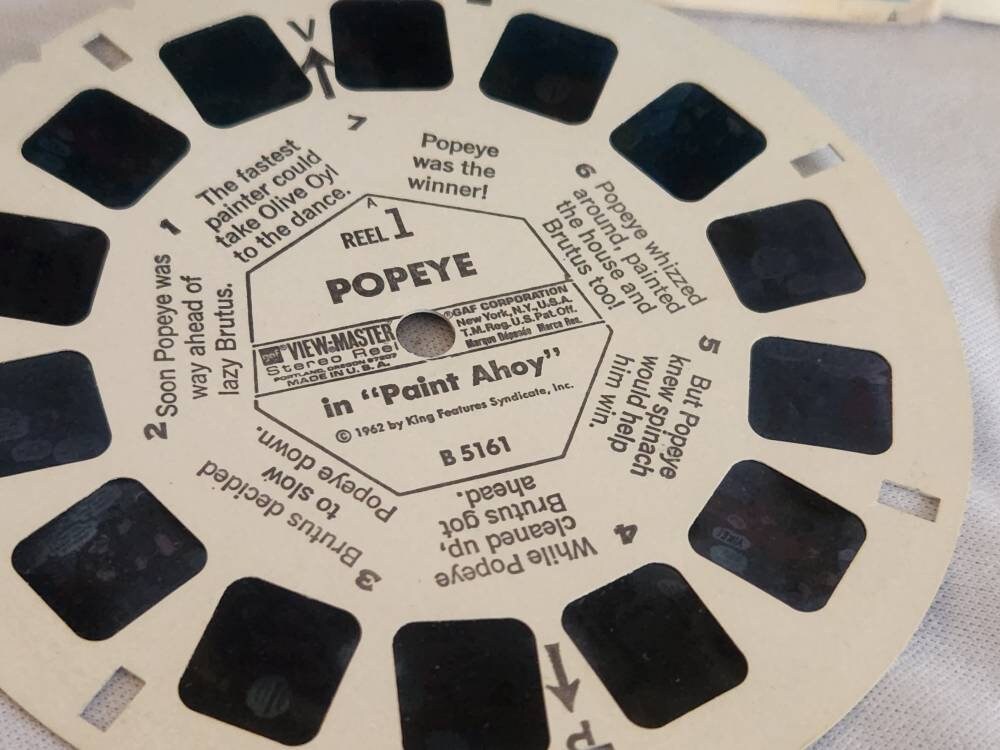 Popeye View Master Reels, Vintage Popeye, View Finder Reels, Vintage ...