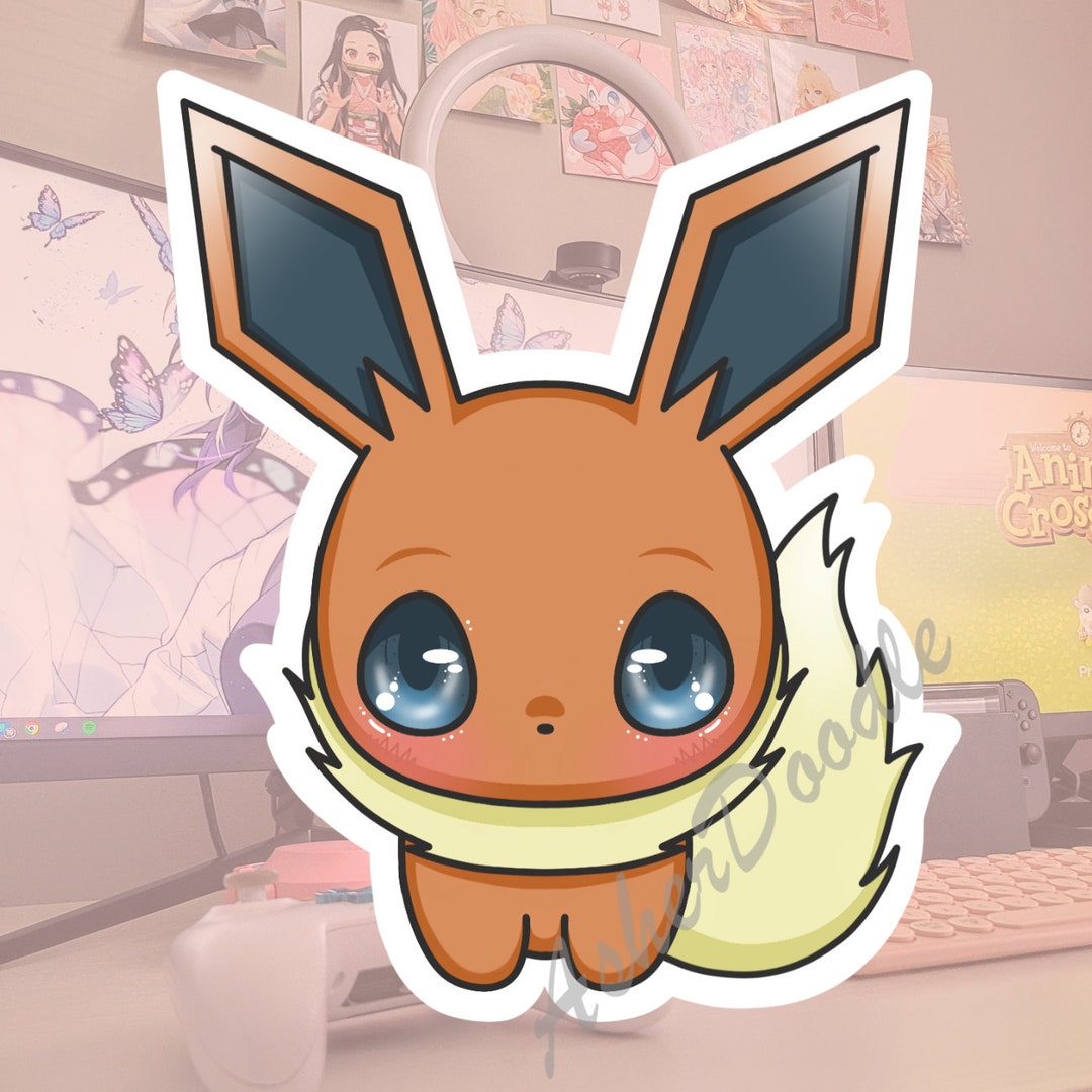 Chibi Flareon Sticker - Etsy