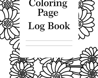Coloring Log Book - Etsy UK