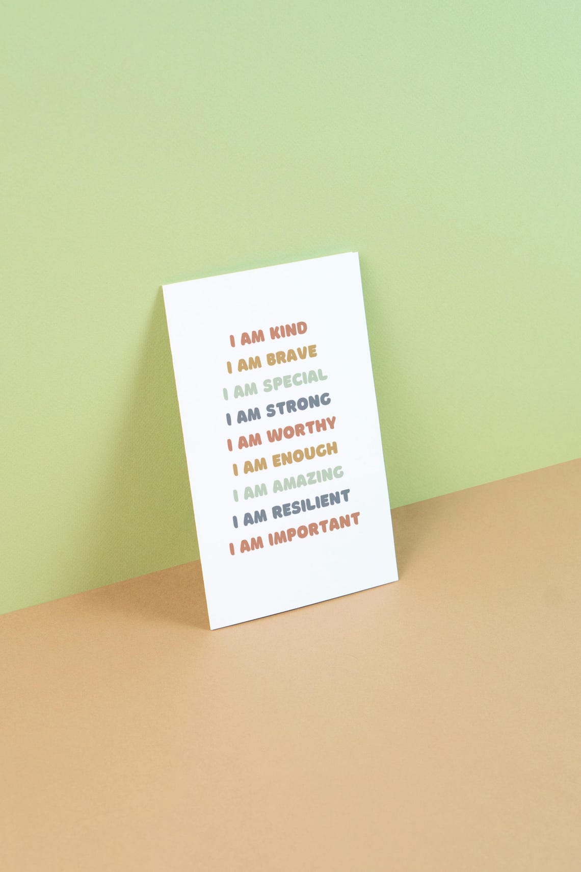 Positive Affirmations Activity Sheet-light | Printable - Etsy