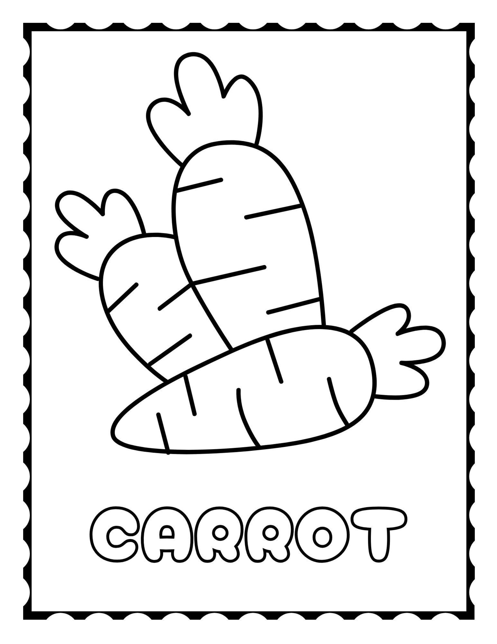 Printable Abc's of Fruit and Veggie Coloring Book | Digital Download ...
