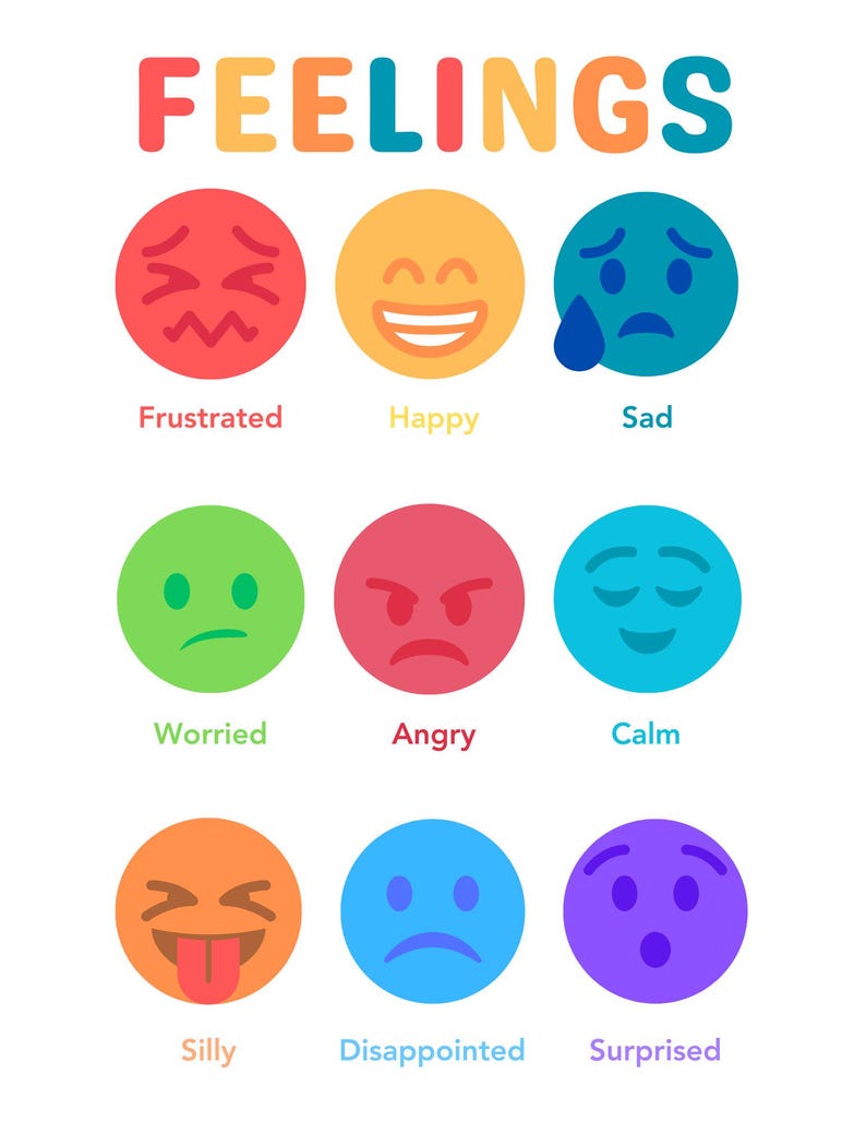 Emotion List Activity Sheet | Printable Feelings Chart Activity Sheet ...