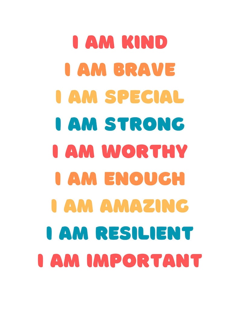 Positive Affirmations Activity Sheet | Printable - Etsy