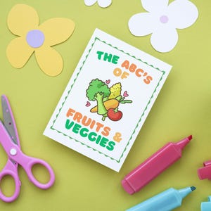 Printable Abc's of Fruit and Veggie Coloring Book | Digital Download ...
