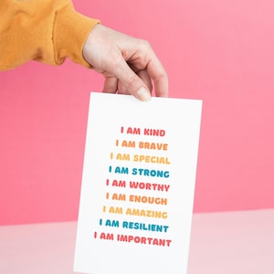 Positive Affirmations Activity Sheet | Printable - Etsy